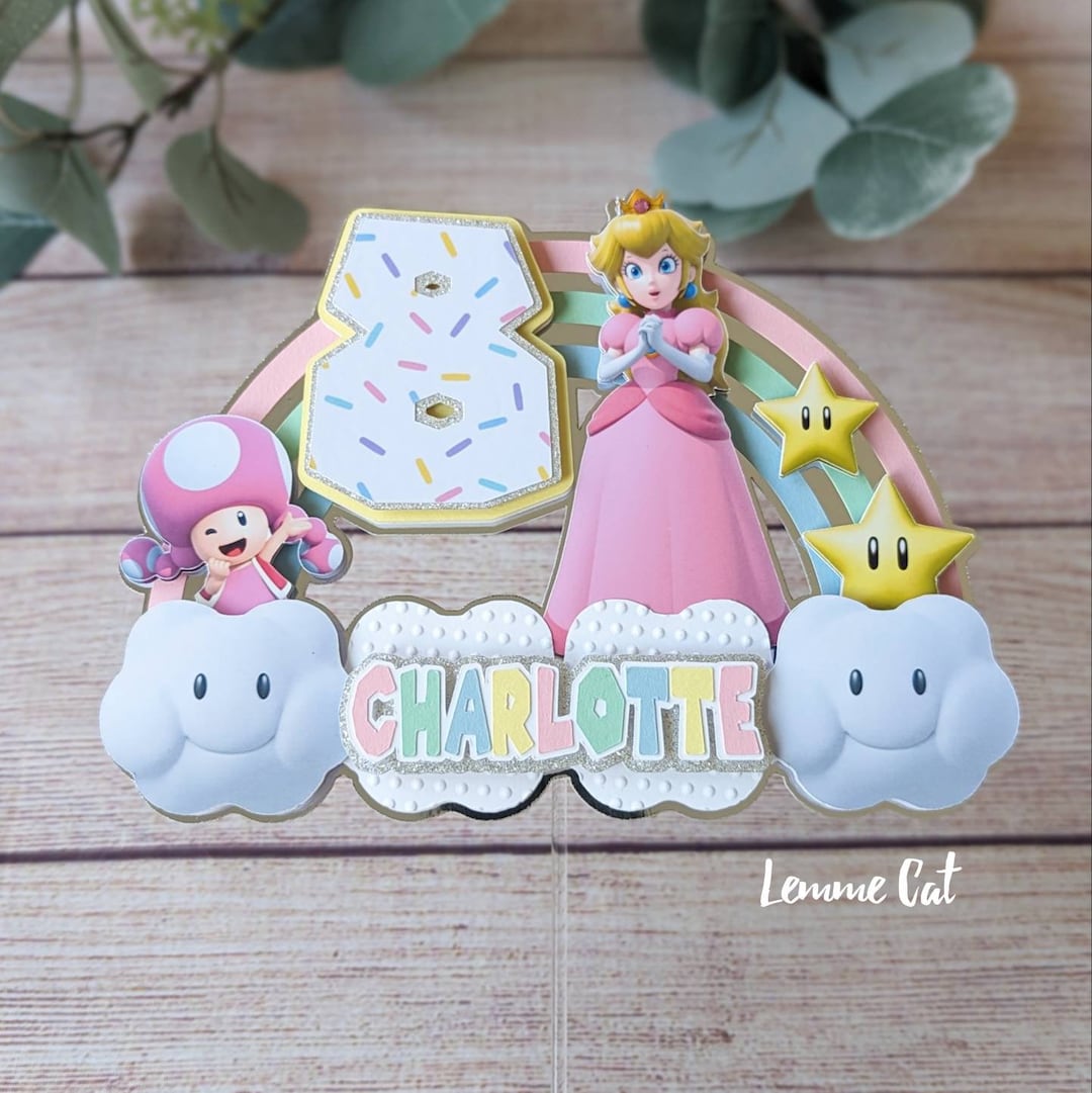 3D (handmade) Princess Peach Cake Topper + 2 Mini / Personalized - Etsy