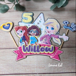 3D (handmade) Bestie Cake Topper and 2 Mini Topper / Cupcake Topper ...