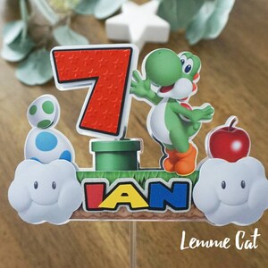 3D handmade Yoshi Cake Topper / Cupcake Topper / | Etsy