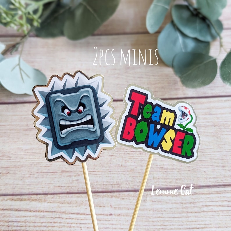 Bowser Cake Topper and 2 Mini / Centerpieces / Personalized - Etsy Canada