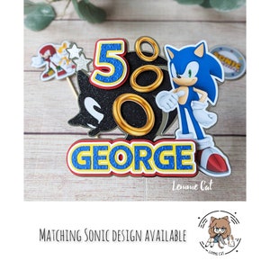 3D handmade Shadow the HH Cake Topper and 2pcs Mini Topper / Cupcake ...