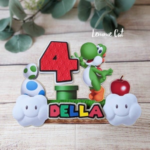 3D handmade Yoshi Cake Topper / Cupcake Topper / - Etsy
