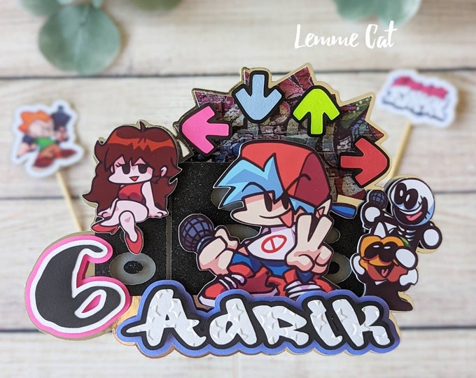 3D handmade FNF Cake Topper and 2pcs Mini Topper / Cupcake - Etsy