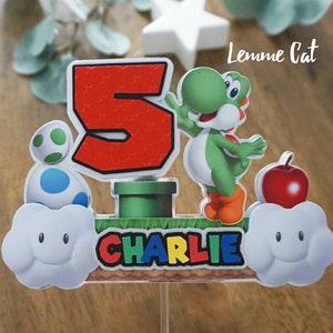 3D handmade Yoshi Cake Topper / Cupcake Topper / | Etsy