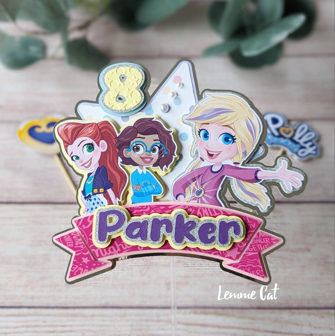 3D (handmade) Bestie Cake Topper and 2 Mini Topper / Cupcake Topper ...