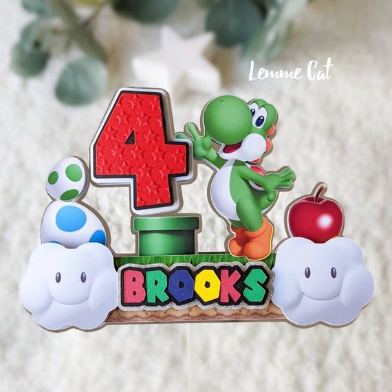 3D handmade Yoshi Cake Topper / Cupcake Topper / | Etsy