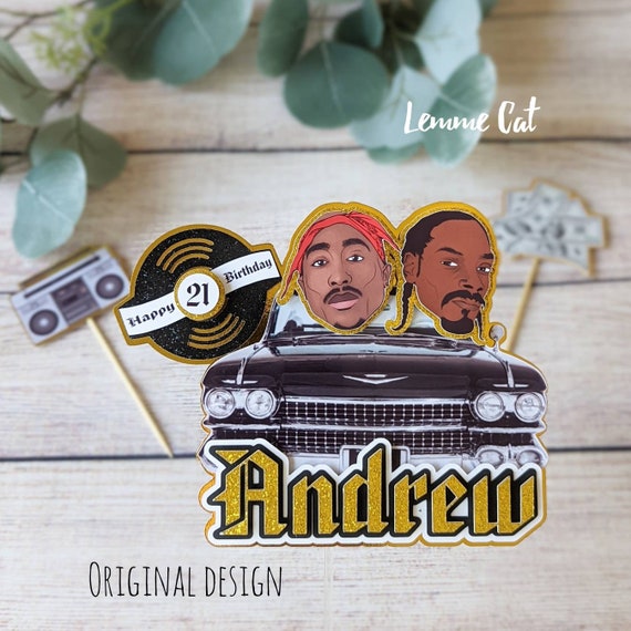 3D handmade Hip Hop Cake Topper and 2pcs Mini Topper / - Etsy