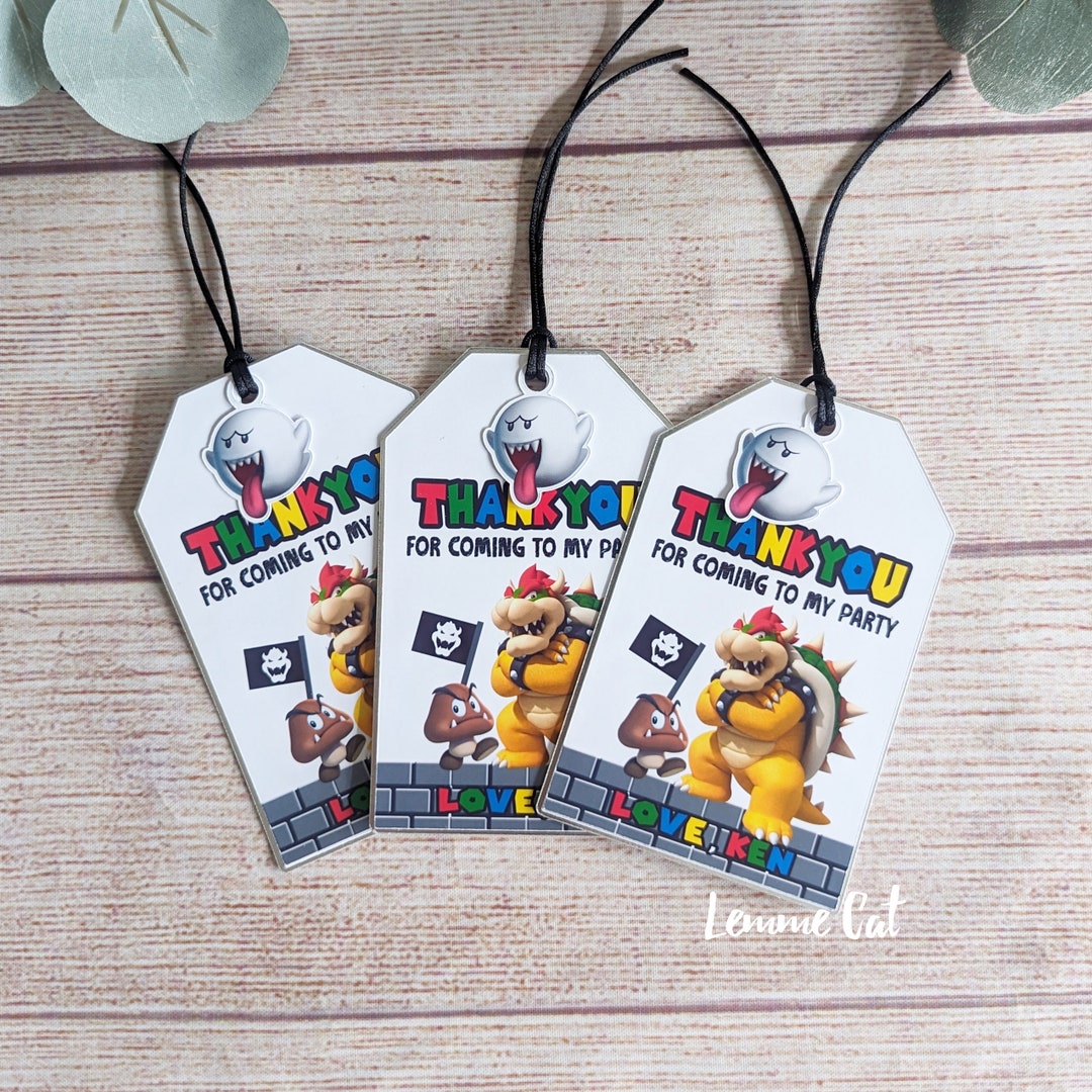 Bowser / Favor Tags / Thank You Stickers / Personalized - Etsy