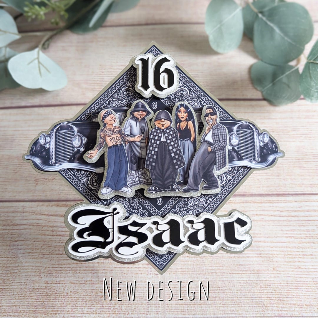 Cholo Cake Topper and 2pcs Mini Topper / Cupcake Topper / Centerpieces ...