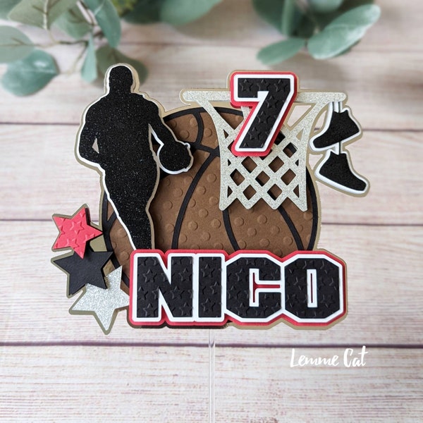 Basketball Cake Topper - Etsy
