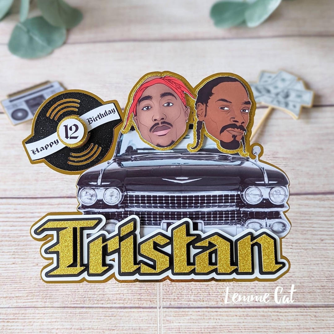 3D (handmade) Hip Hop Cake Topper and 2pcs Mini Topper / Cupcake Topper ...