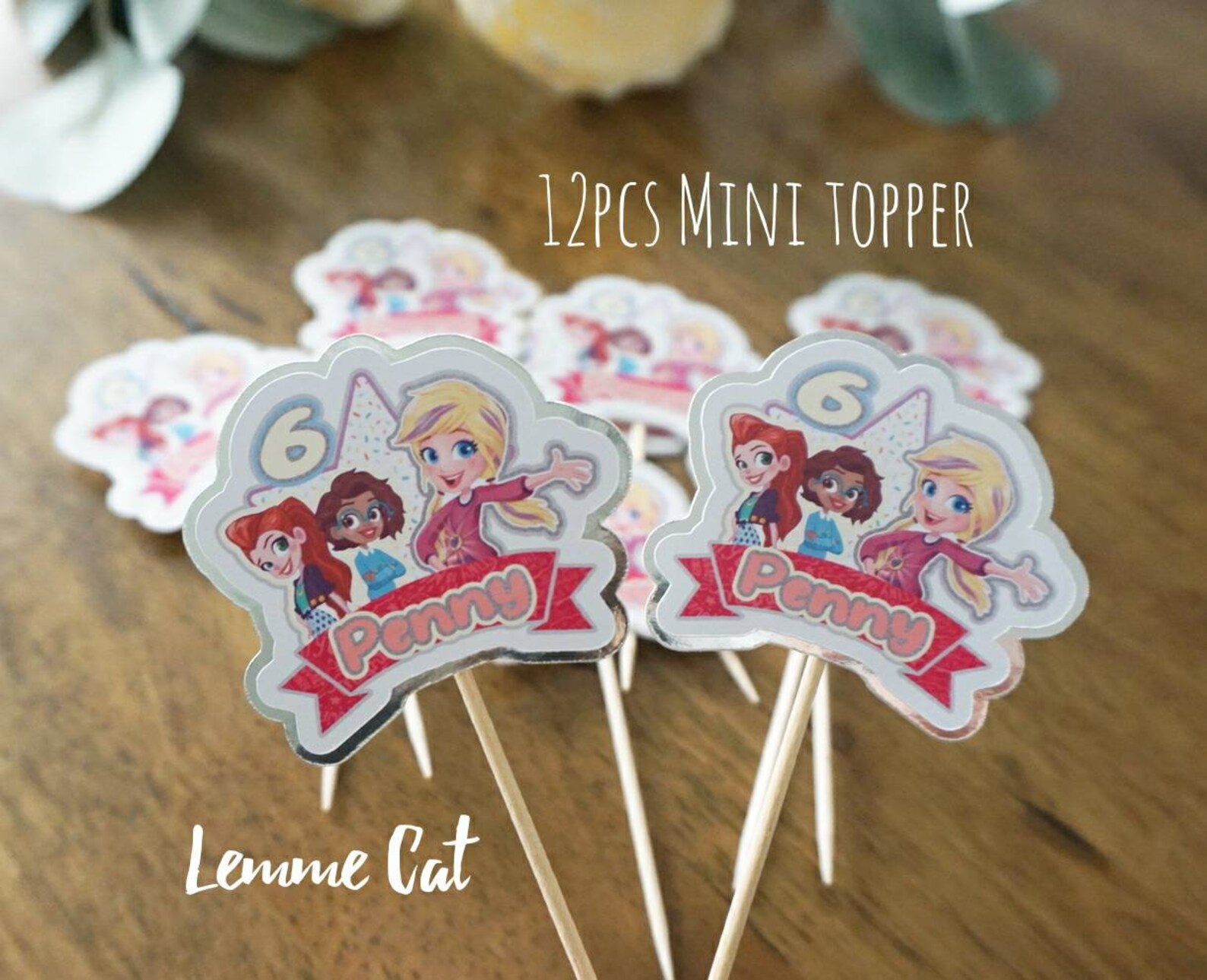 3D handmade Bestie Cake Topper and 2 Mini Topper / Cupcake | Etsy