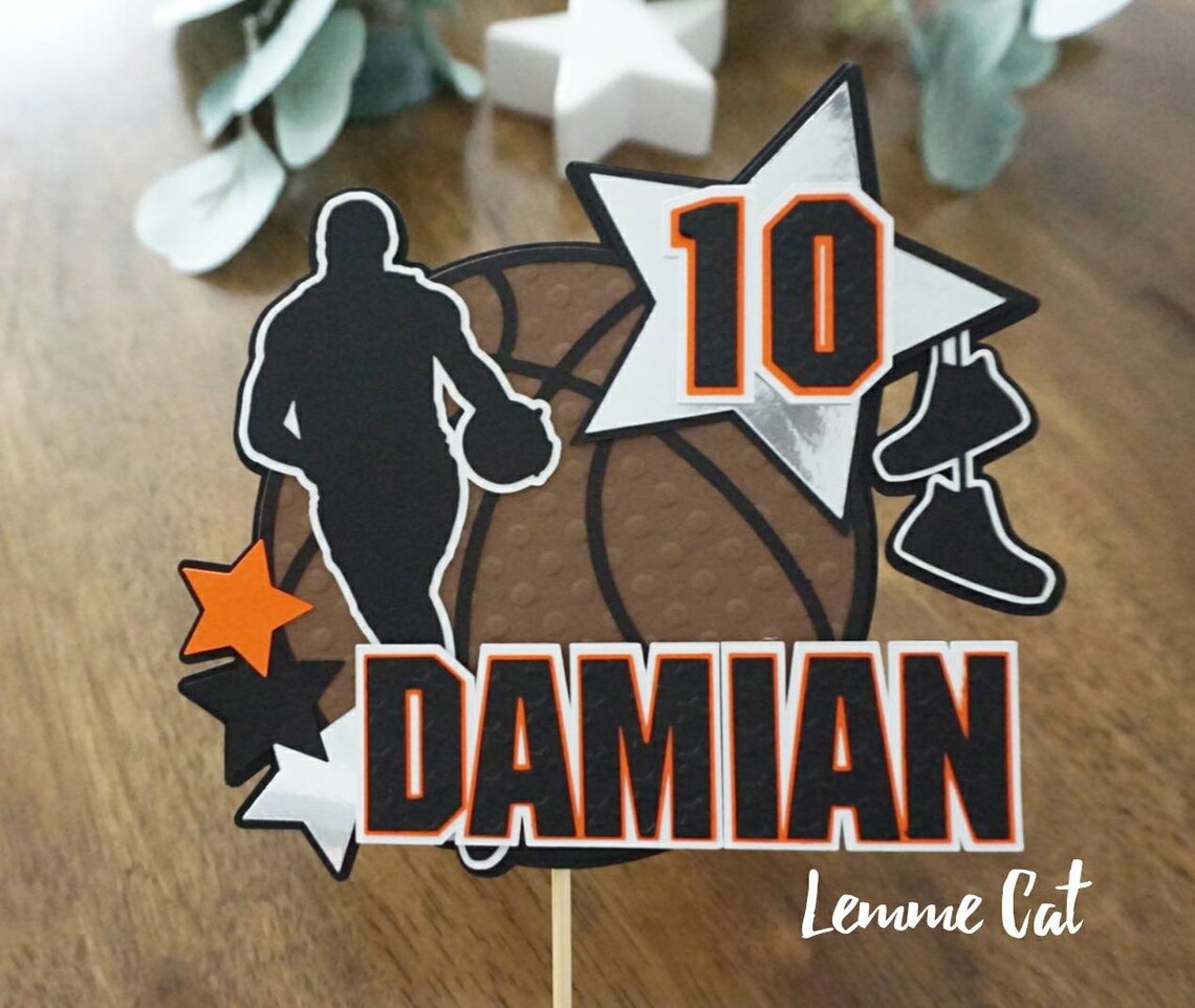 3D handmade Basketball Cake Topper / Cupcake Topper / | Etsy