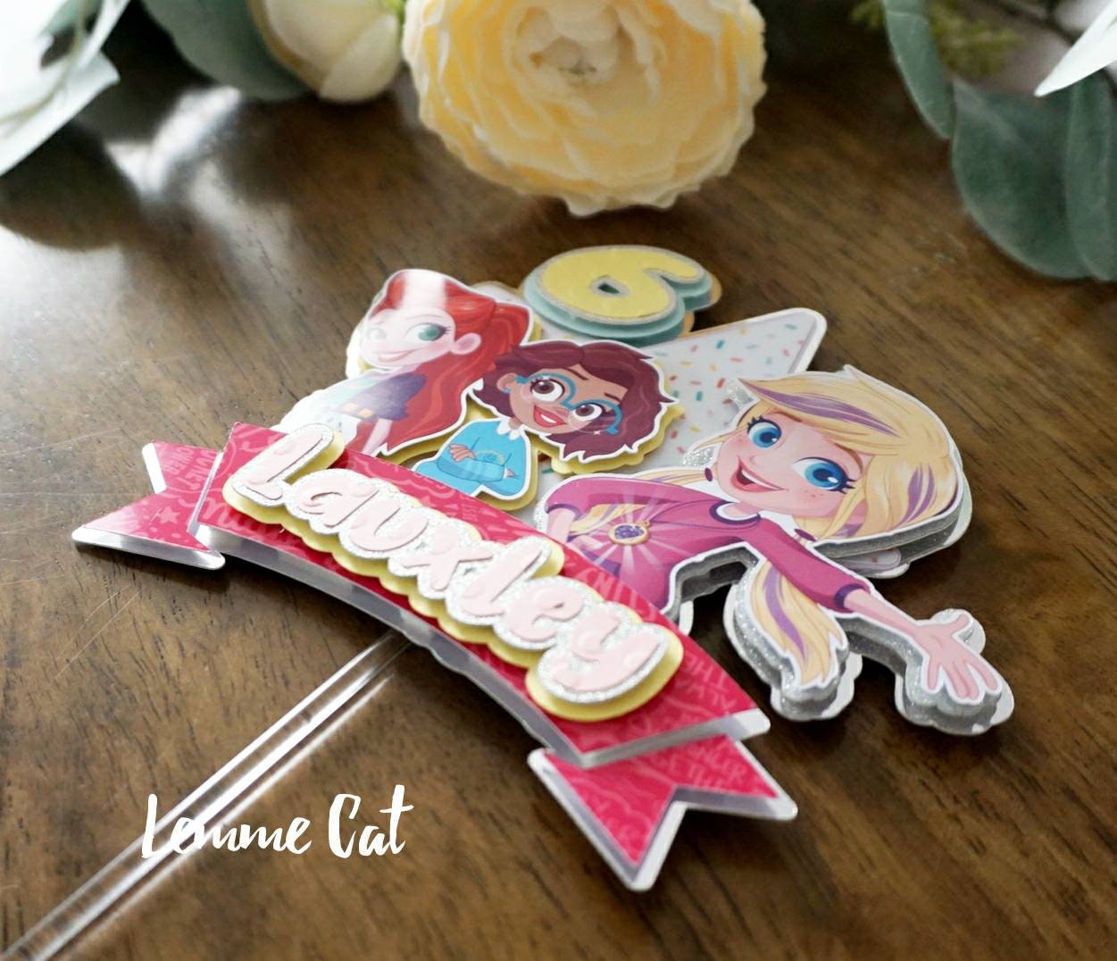 3D handmade Bestie Cake Topper and 2 Mini Topper / Cupcake | Etsy