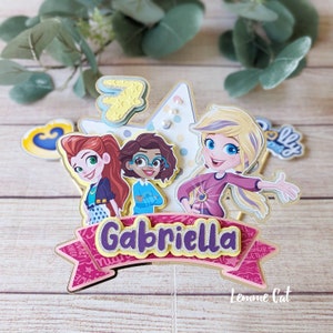 3D (handmade) Bestie Cake Topper and 2 Mini Topper / Cupcake Topper ...