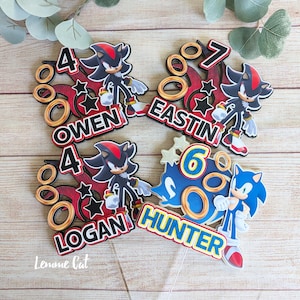 3D (handmade) Shadow the HH Cake Topper and 2pcs Mini Topper / Cupcake ...