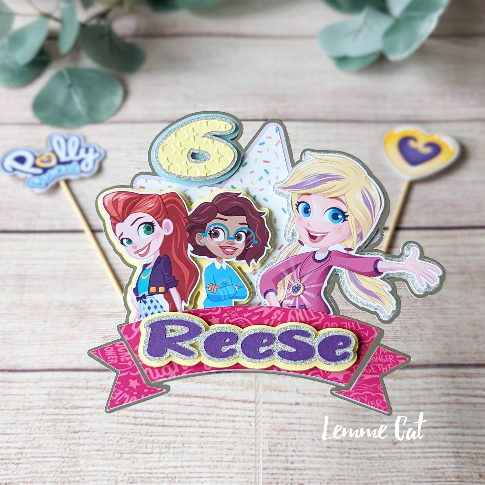 3D handmade Bestie Cake Topper and 2 Mini Topper / Cupcake - Etsy