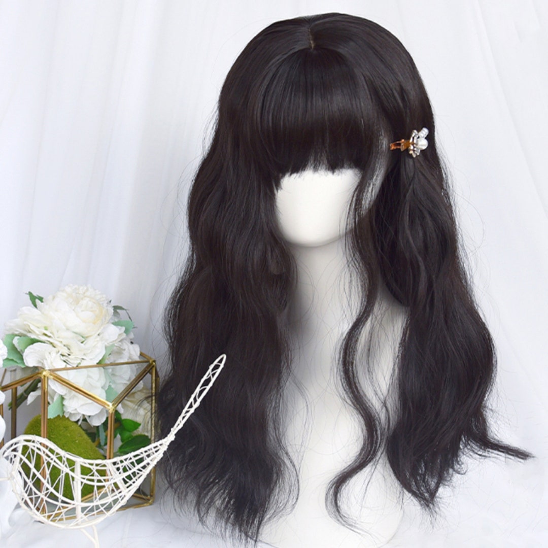 Customized - 27.5 Inch Cute Girly Wool Roll Air Bangs Sweet Series Long ...