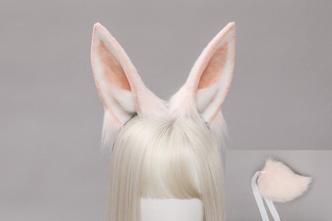 8.6 Inch Sugar Rabbit Tail and Rabbit Ears-animal Ears-cat Ears-wolf ...