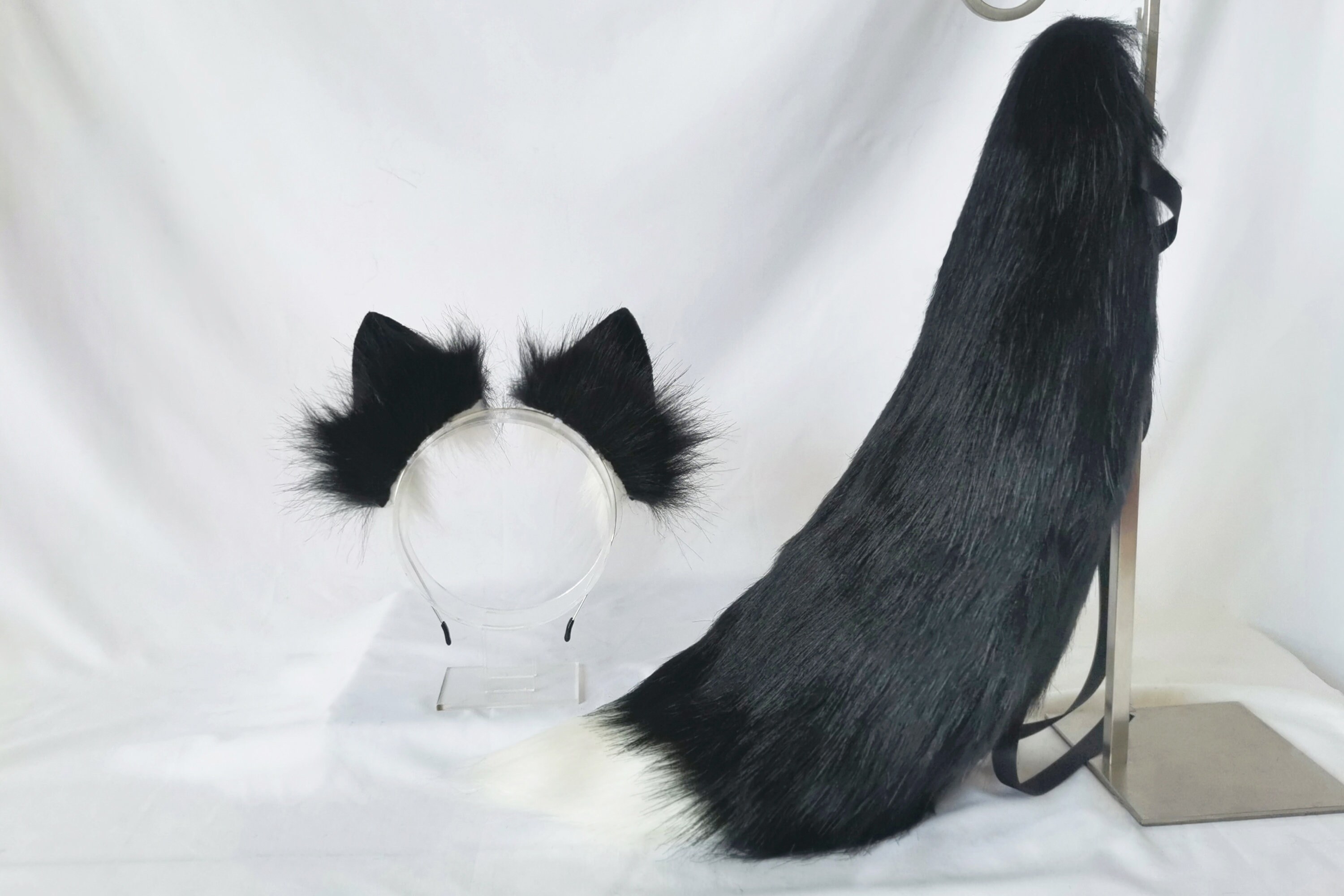 22 Inch Black Wolf Tail Black Wolf Ears Beast Ears Cat Ears - Etsy Canada
