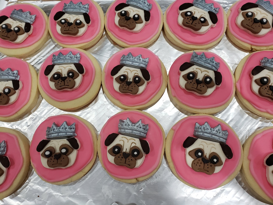 Princess Pug Face Sugar Cookie - Etsy