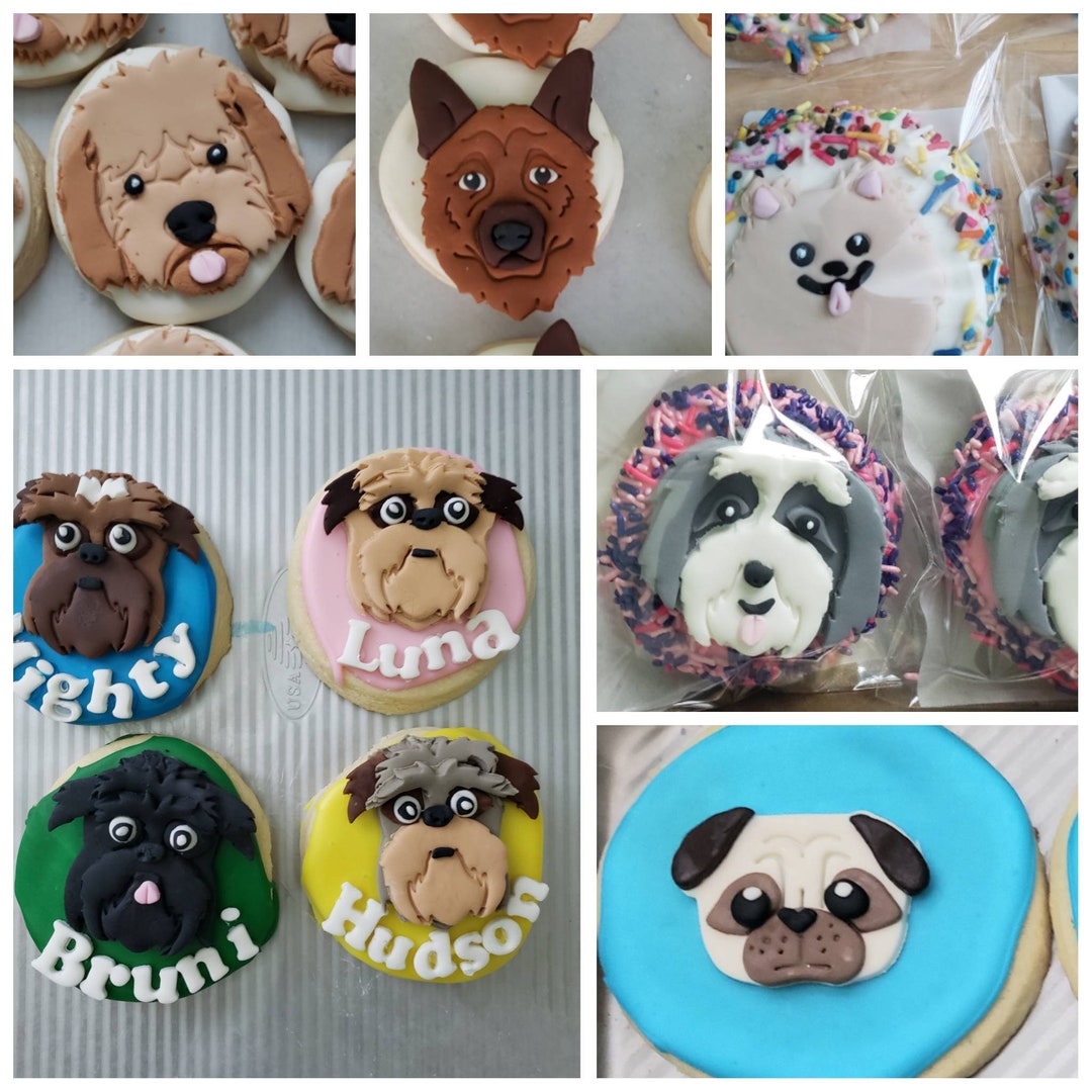 Custom Dog Faces Sugar Cookie FOR HUMAN CONSUMPTION - Etsy
