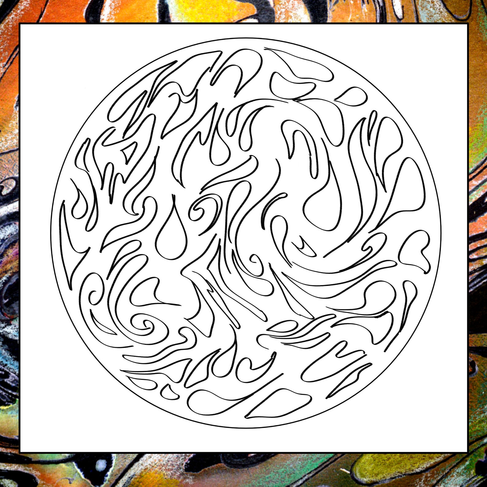 Earth Mandala. Adult coloring page. Instant digital download | Etsy