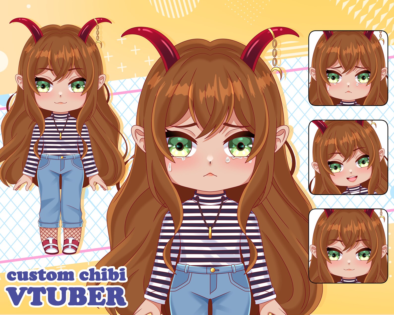 Vtuber Model Commission Chibi Vtuber Chibi Pngtuber Vtuber Commission ...