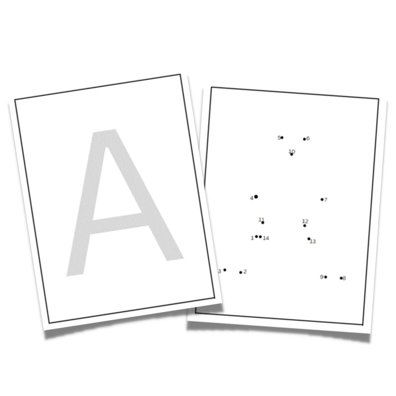 Connect the Dots A-Z 52 Printable Pages Digital Download for Early ...