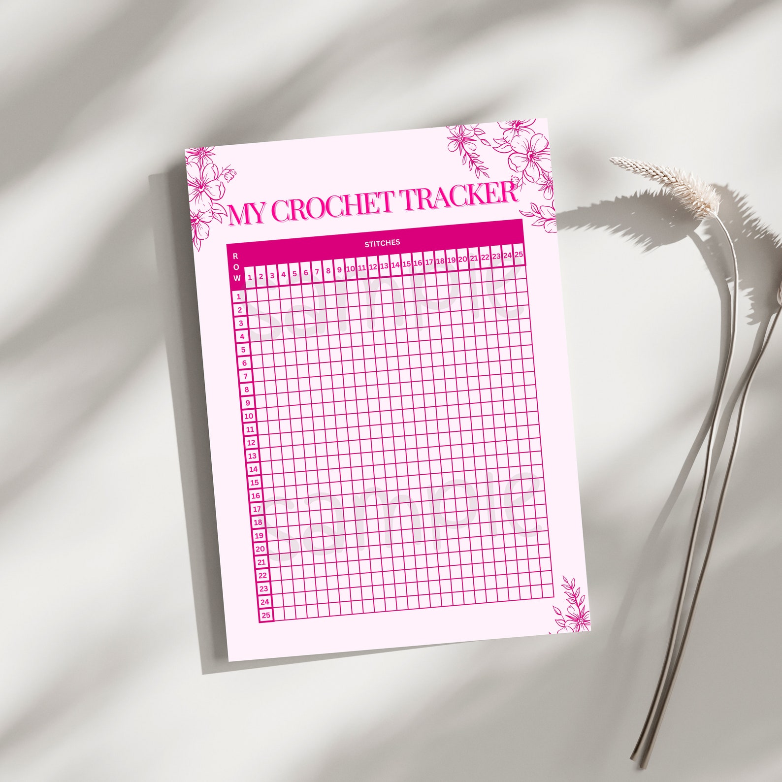 Printable Tracker Crochet, Beginner Crochet, Crochet Counter, Crochet ...