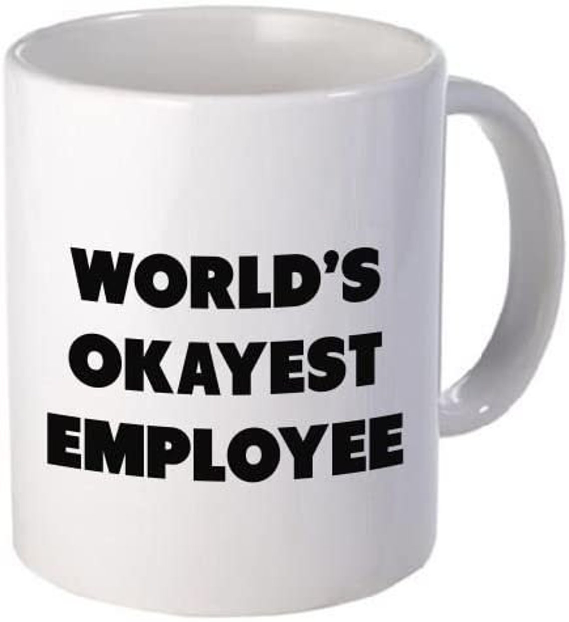 World's Okayest Employee Coffee Mug Campfire Mug | Etsy