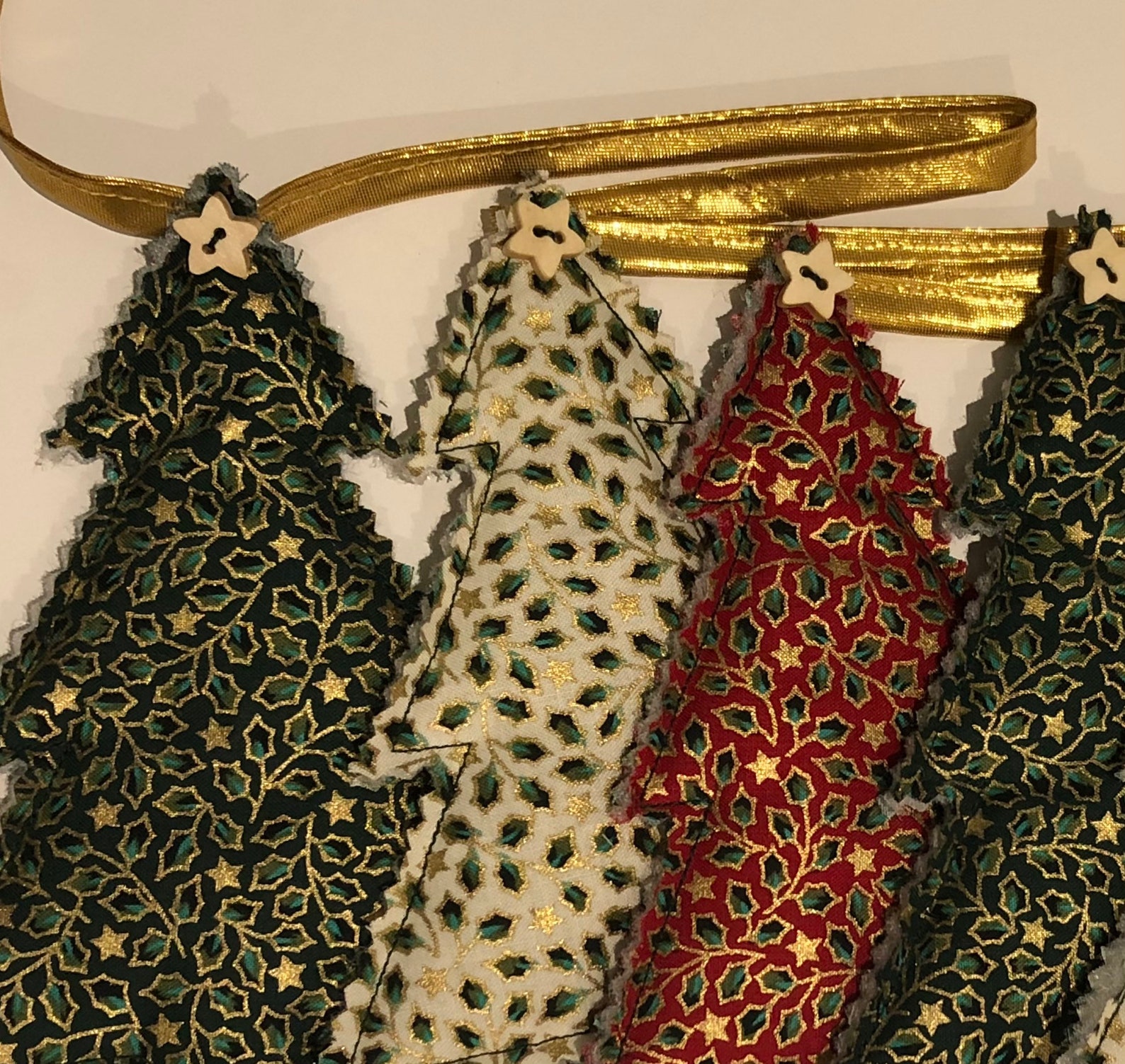 Christmas Tree Bunting Choice of Design and Tape | Etsy UK