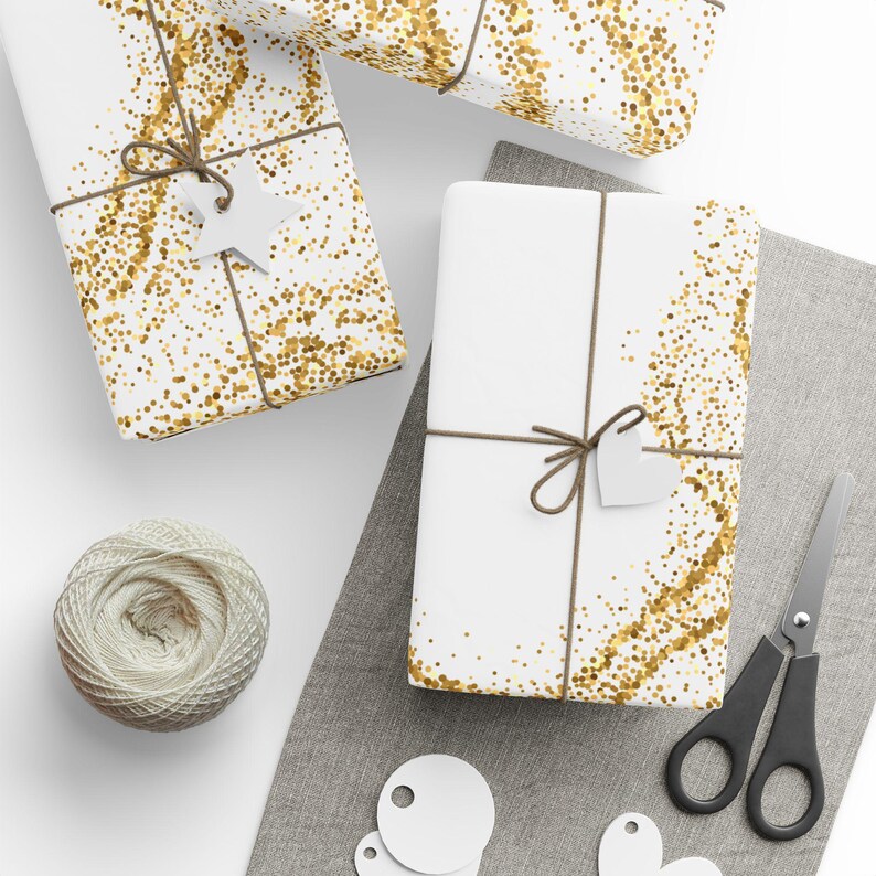 Gold Marble Swirl Wrapping Paper | Abstract Metallic Gift Wrap - Etsy