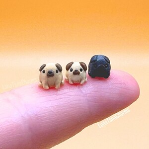 Polymer Clay Micro Pug- Miniature Desk Pet Buddy - Etsy