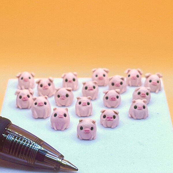 Polymer Clay Pig - Etsy
