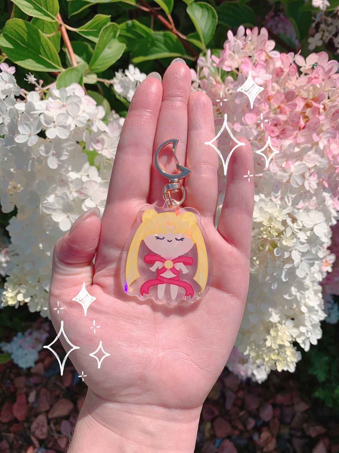 Holographic Acrylic Keychains - Etsy