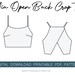 Sewing Pattern Open Back Crop Top Digital PDF File - Etsy