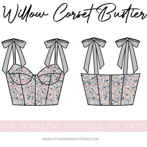 Sewing Pattern Sweetheart Bustier Strapless Bodice Digital PDF File ...