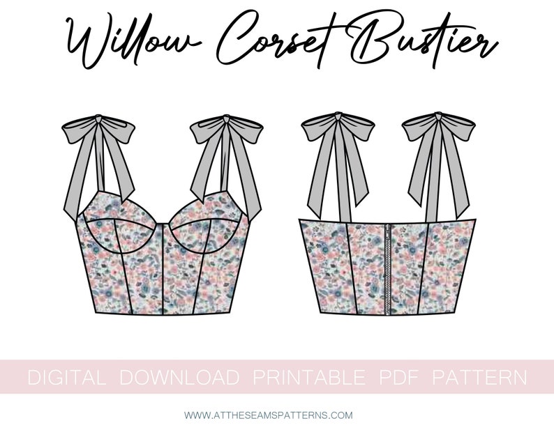 Sewing Pattern Sweetheart Bustier Strapless Bodice Digital - Etsy