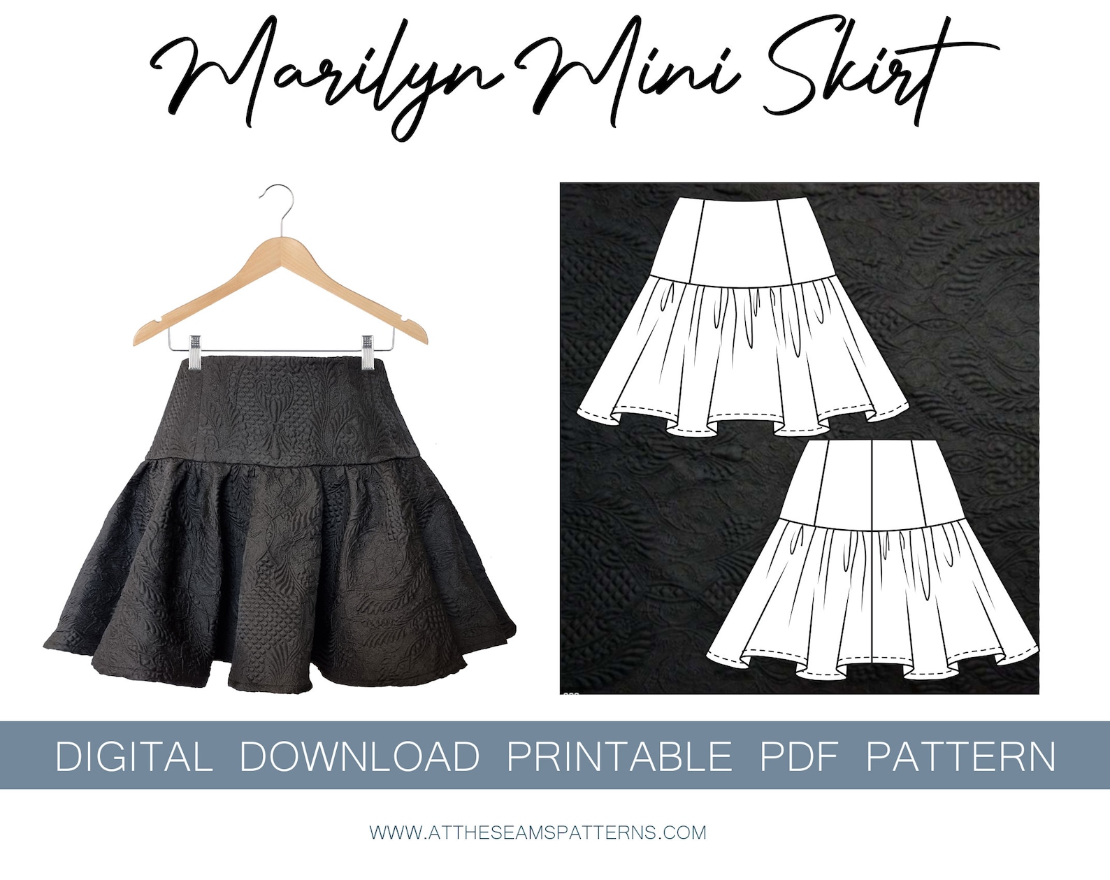 Sewing Pattern Mini Skirt With Frill Digital PDF File - Etsy Australia