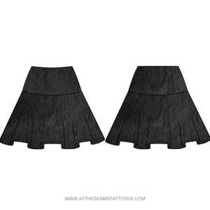 Sewing Pattern Plus Size Mini Skirt With Frill Digital PDF File ...