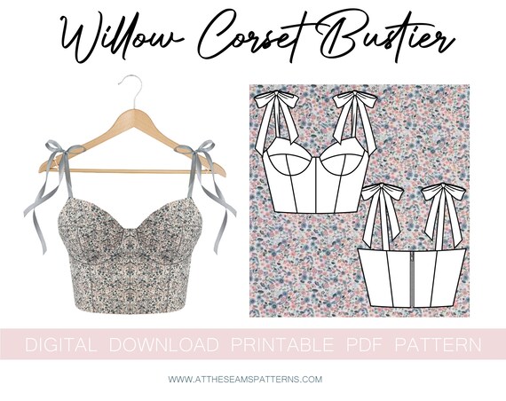 Sewing Pattern Sweetheart Bustier Strapless Bodice Digital - Etsy