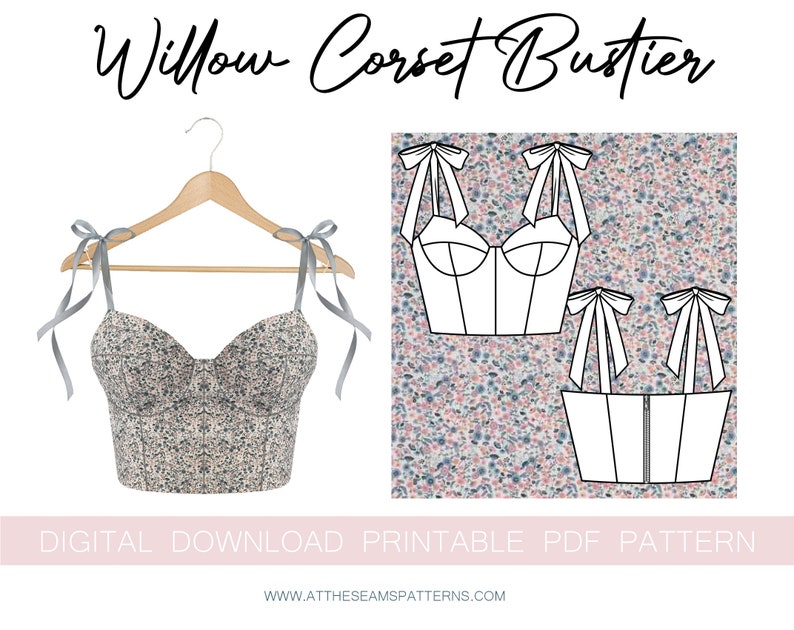 Sewing Pattern Sweetheart Bustier Strapless Bodice Digital - Etsy