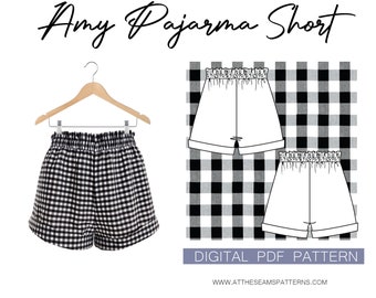 Pajama Short Set Pattern - Etsy