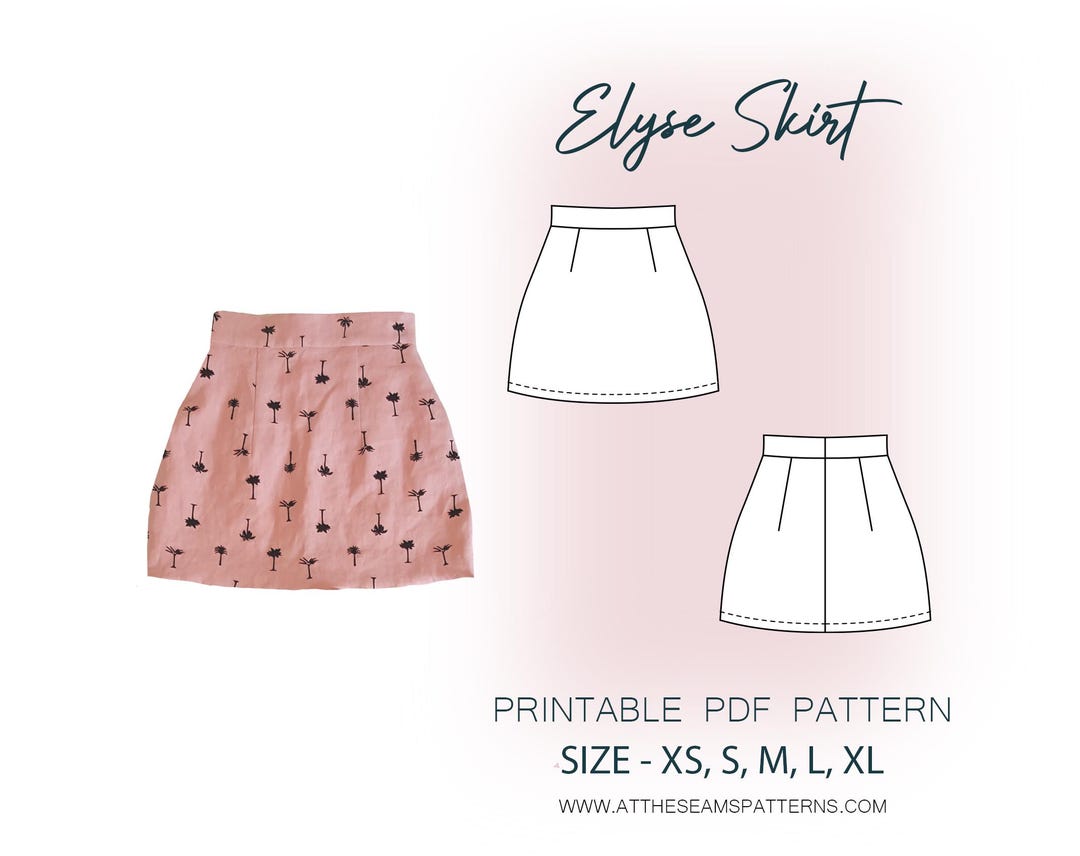 Sewing Pattern | Basic Mini Skirt | Digital PDF File, Instant Download ...
