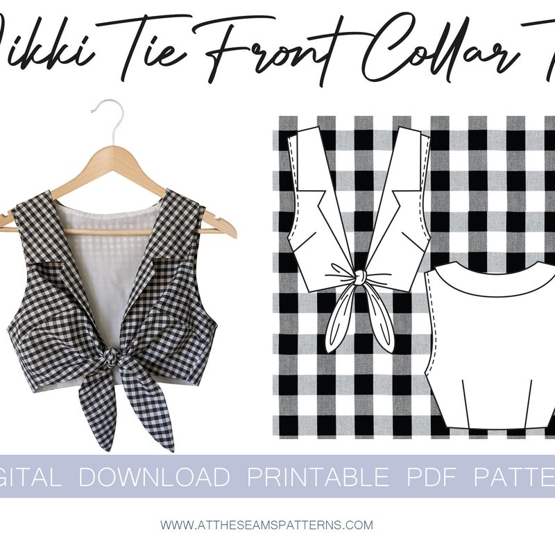 Tie Front Crop Top - Etsy