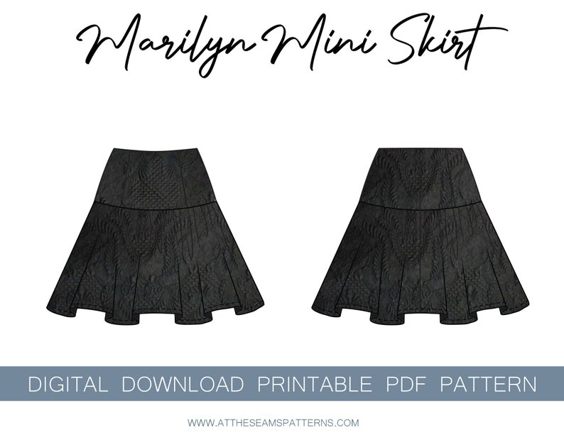Sewing Pattern Mini Skirt With Frill Digital PDF File - Etsy