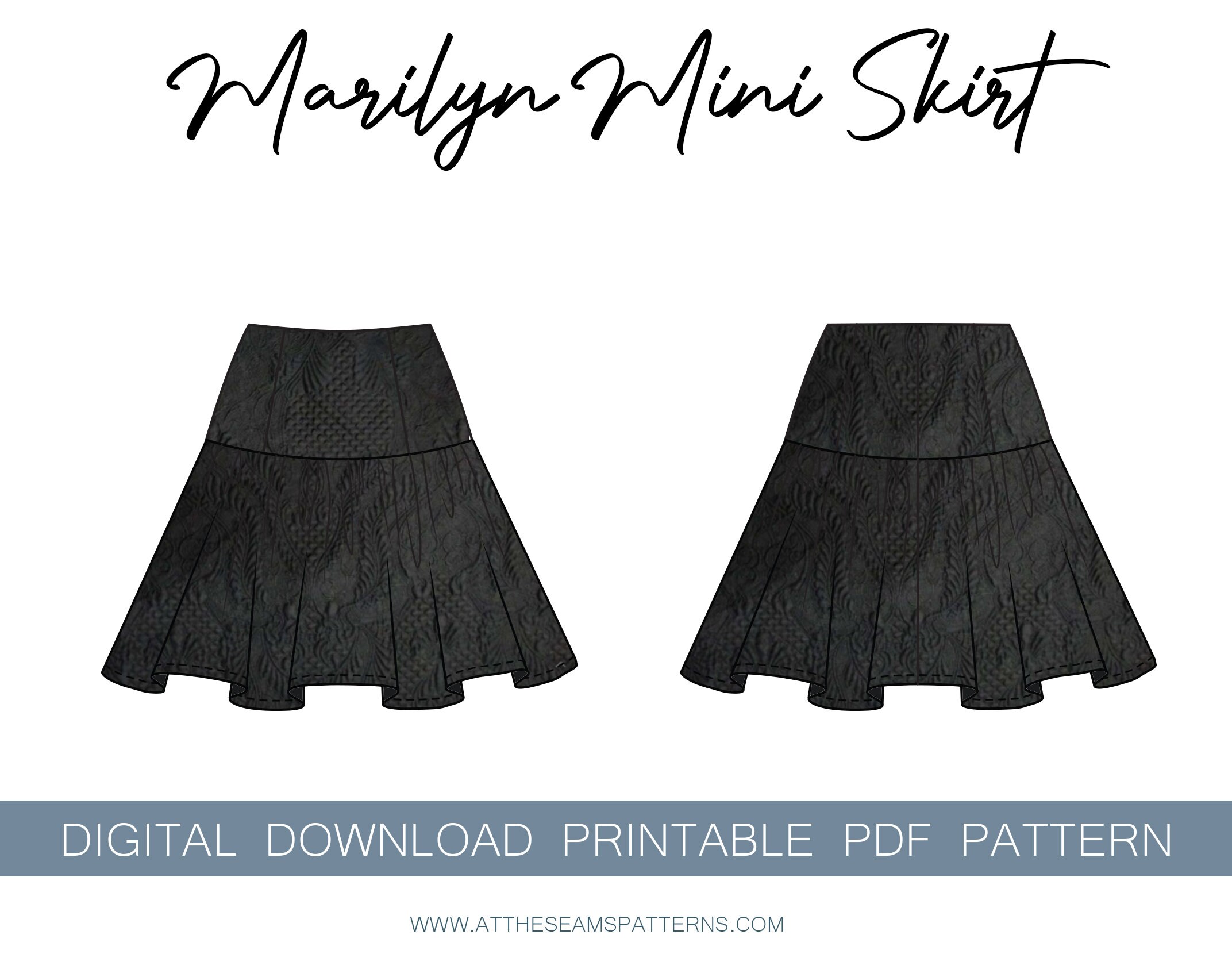 Sewing Pattern Mini Skirt With Frill Digital PDF File - Etsy Australia