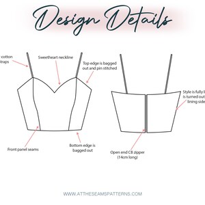 Sewing Pattern | Sweetheart Bustier Strapless Bodice | Digital PDF File ...