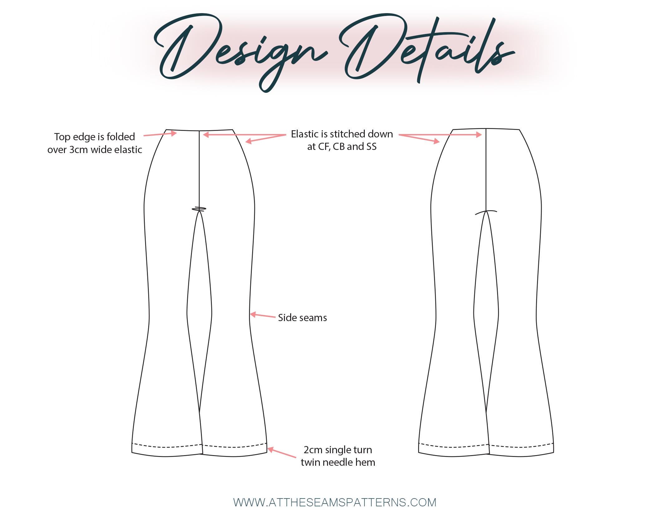 Sewing Pattern | Sara Stretch Flare Pant, High-waisted, Flare-leg ...